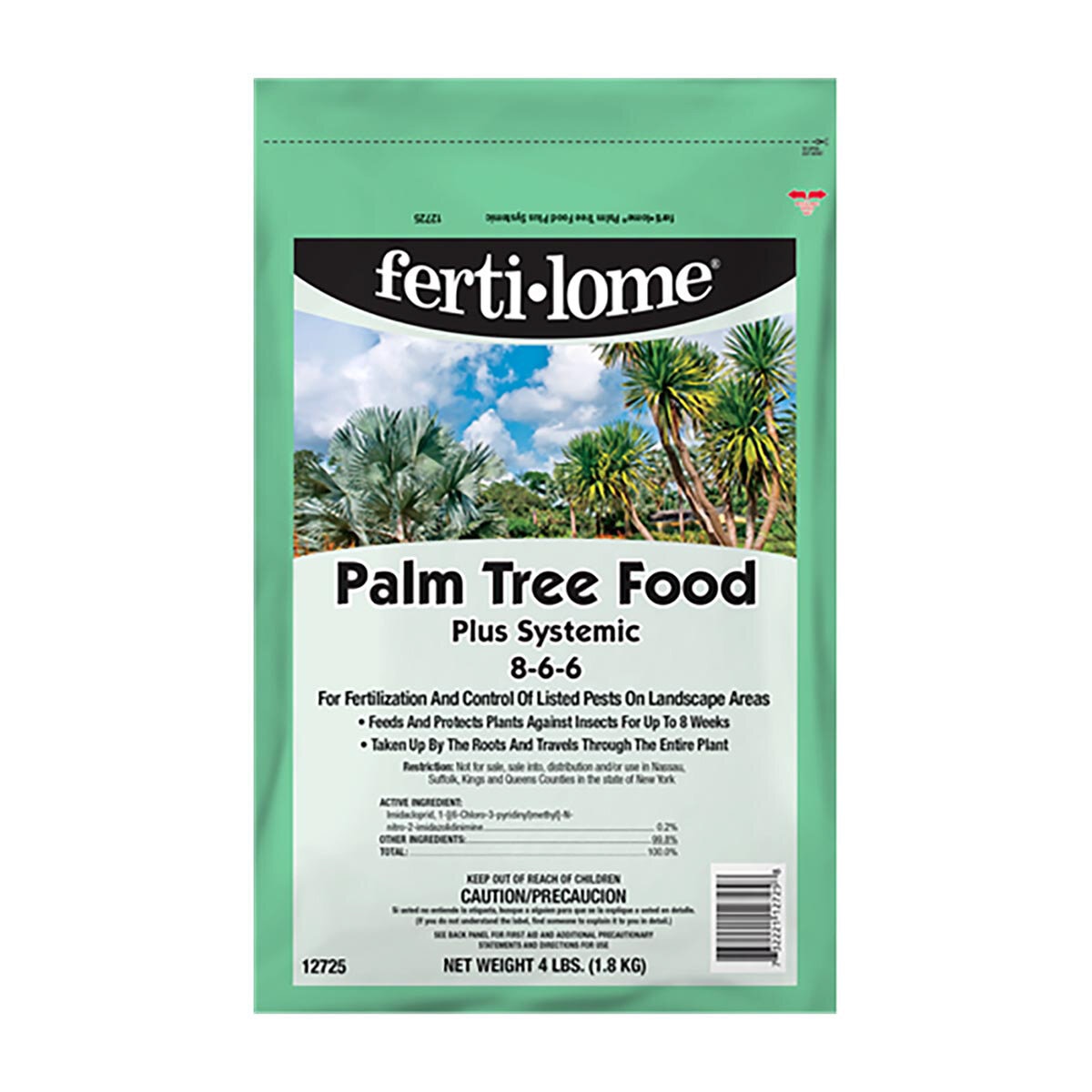Ferti-lome Palm Tree Food Plus Systemic 8-6-6 4 lb | SiteOne
