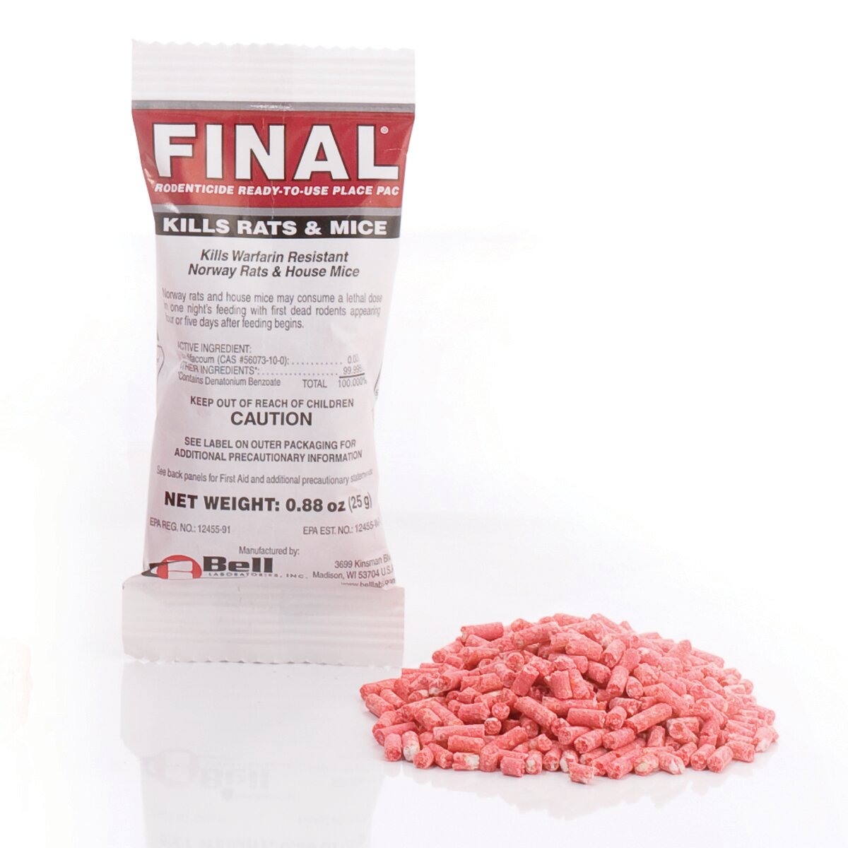 Final Pellets Rodenticide 25 gm. x 291 Place Packs /Box | SiteOne