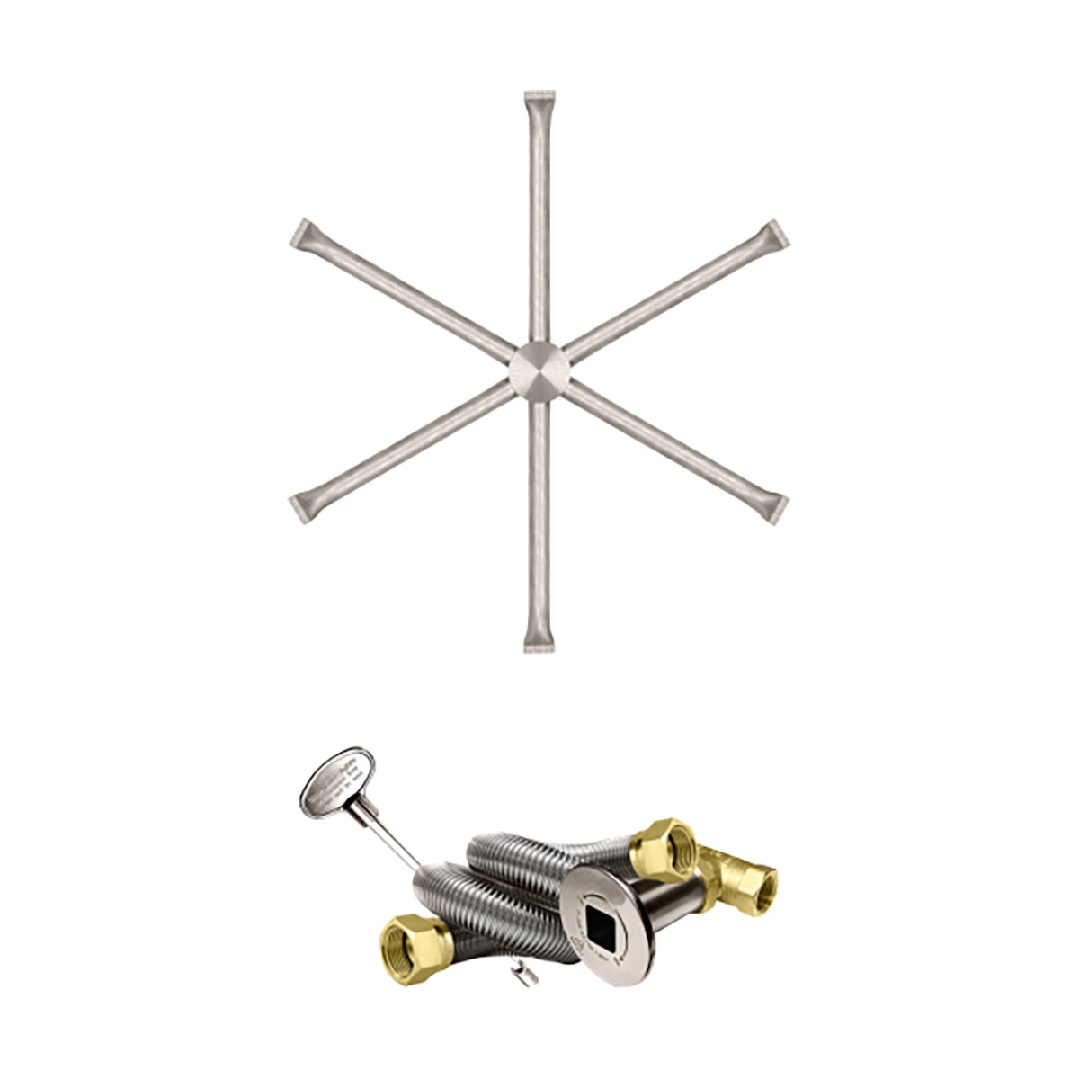 Firegear Stainless Steel Burning Spur Kit w/ Valve Natural Gas 125,000 ...