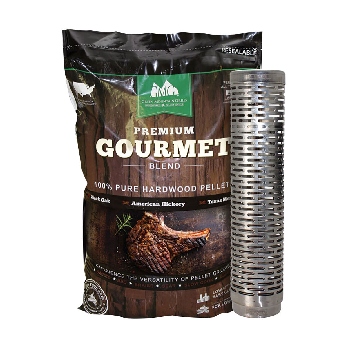 Green Mountain Tube/Pellet Combo w/ Thin Blue Smoker Tube and Smoking ...