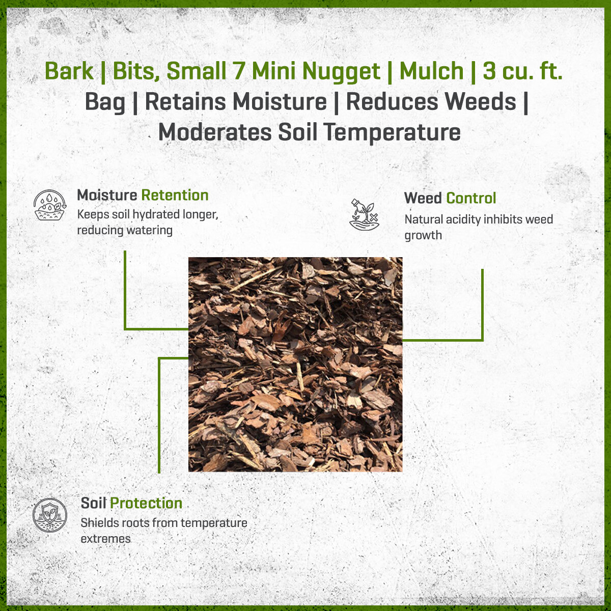 Bark Bits/Small/Mini Nugget Mulch 3 cu. ft. Bag | SiteOne US