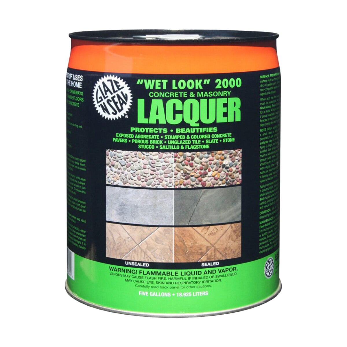 Glaze N Seal Wet Look 2000 Lacquer Sealer 5 gal | SiteOne US