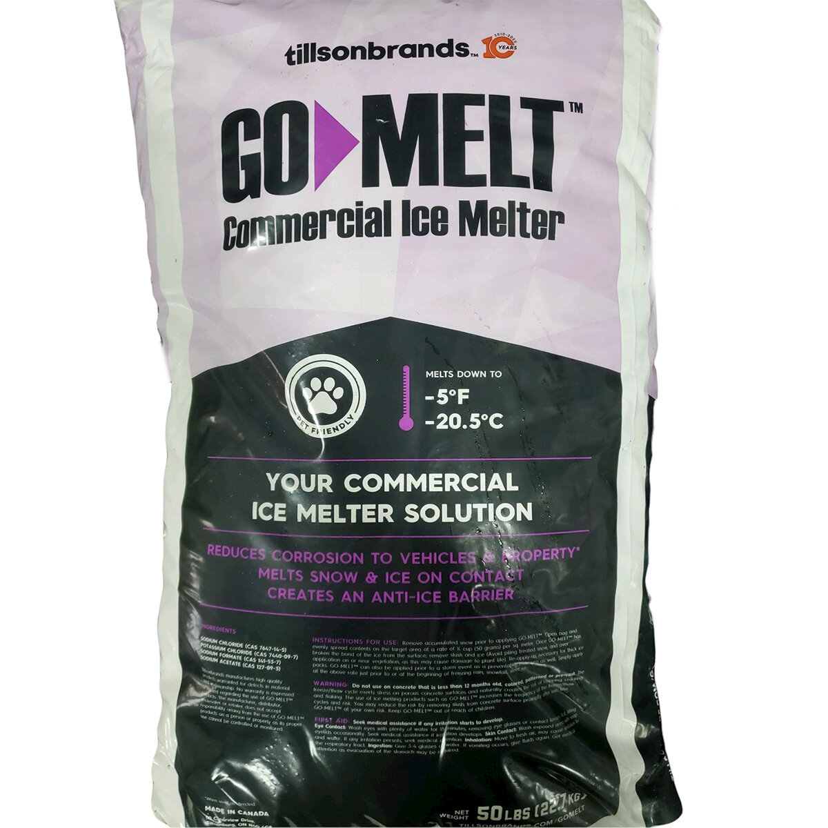 Tillson GoMelt Granular Ice Melt (Bag 50 lb.) | SiteOne US