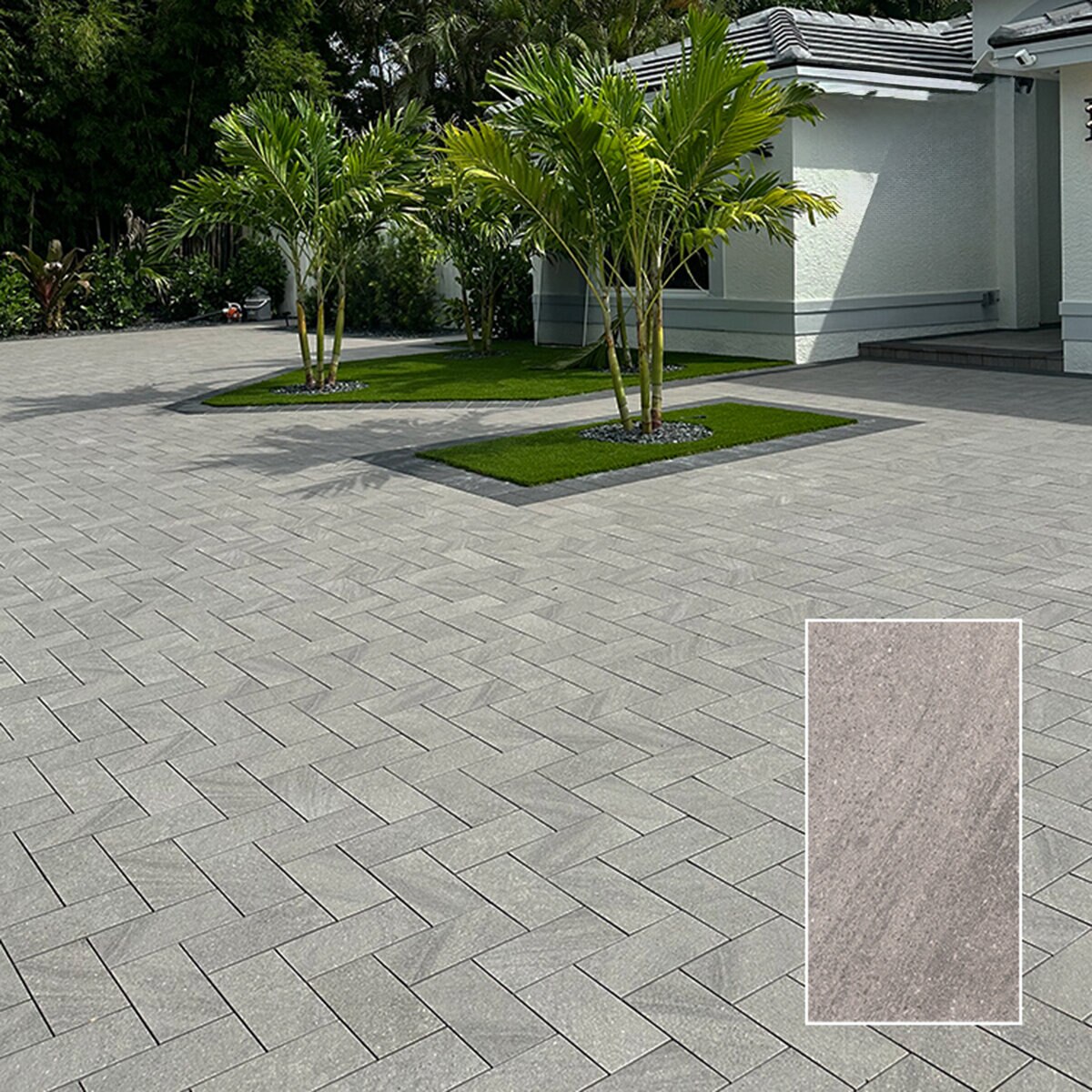 Hardscape.com Porcelain Paver Pietra Lavica Grey 6 in. x 12 in. x 3 cm ...