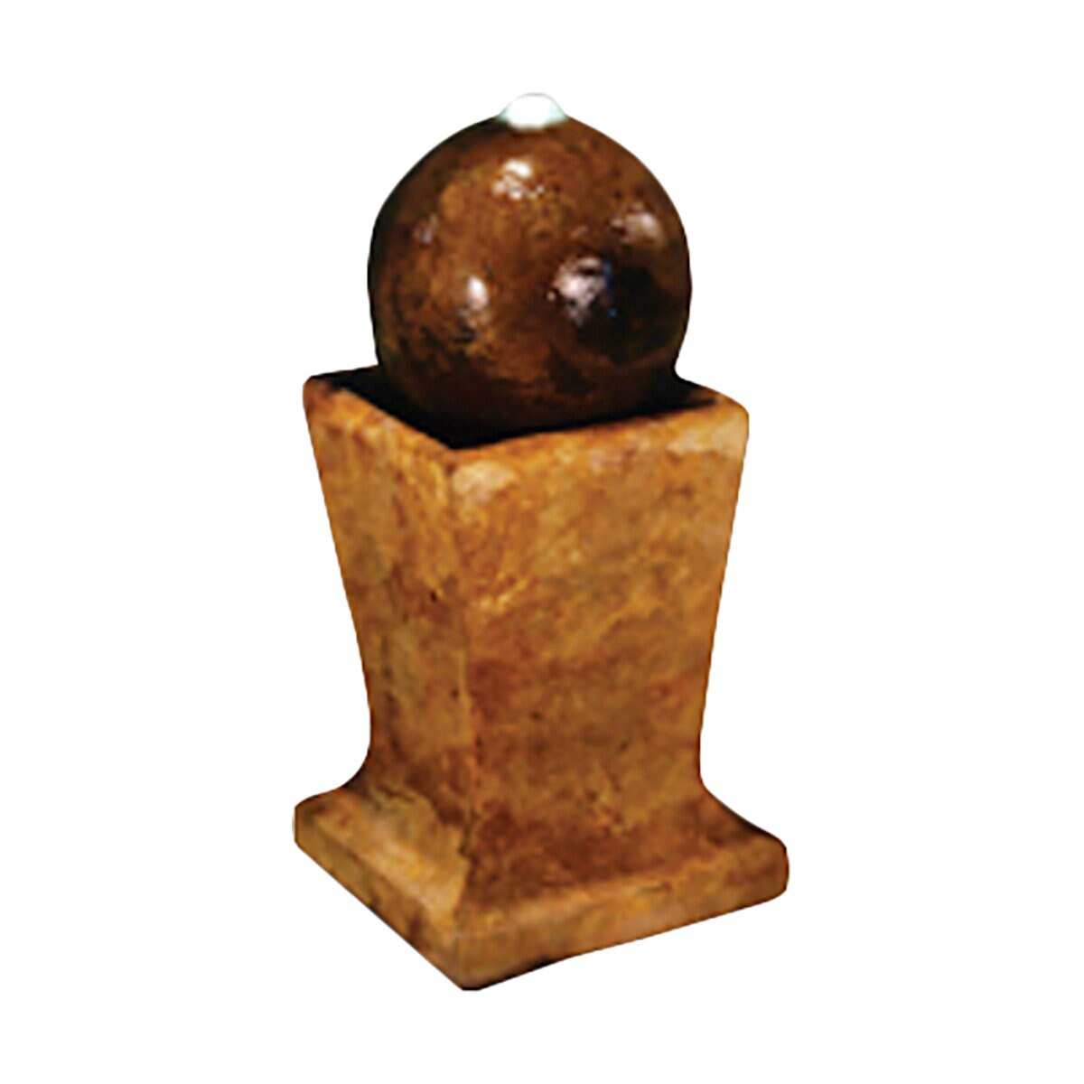 Henri Fountain Sphere on Low Pedestal w/ Light 11-1/2 i | SiteOne