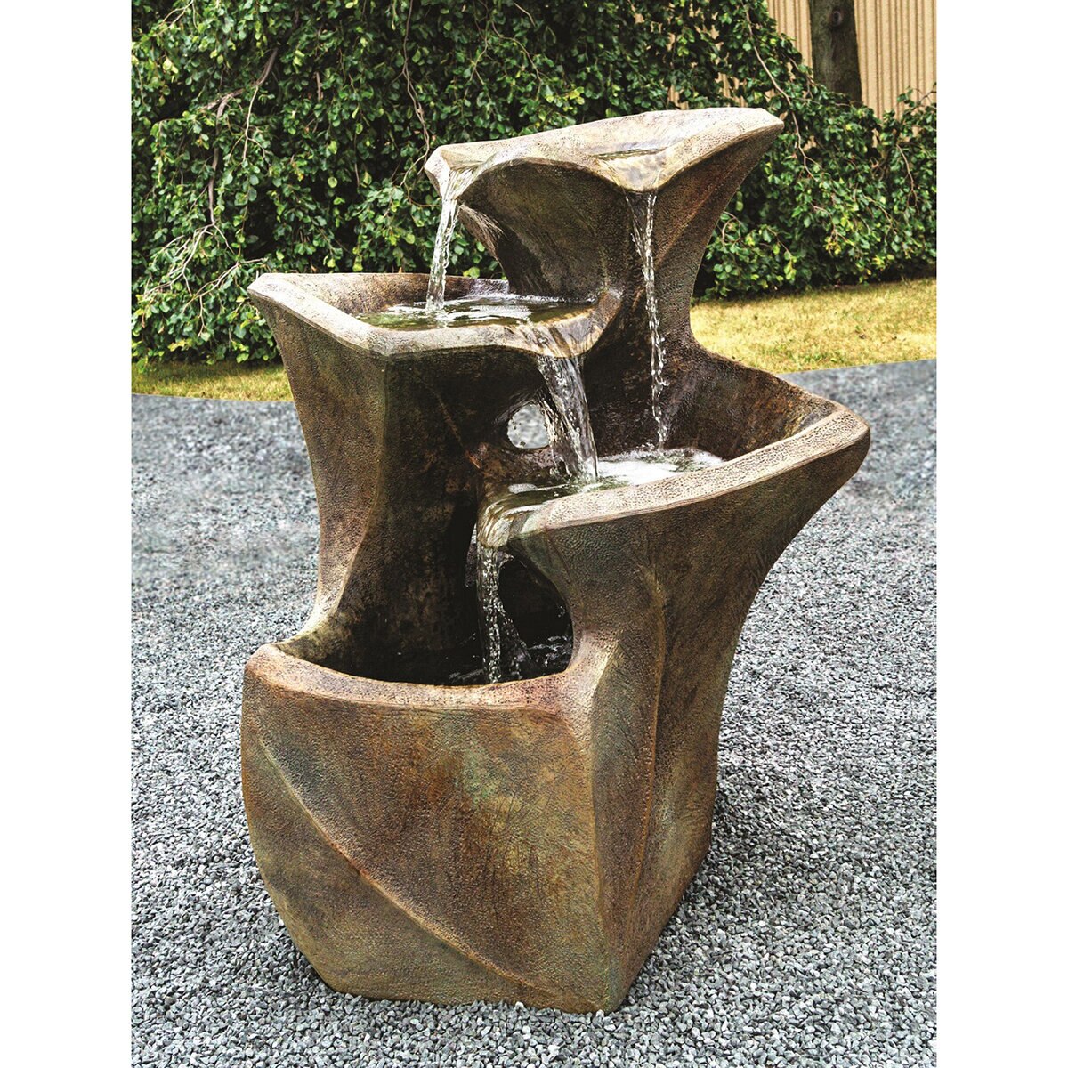 Henri Fountain Cascading Pools 35-1/2 in. x 40 in. x 40 in | SiteOne US