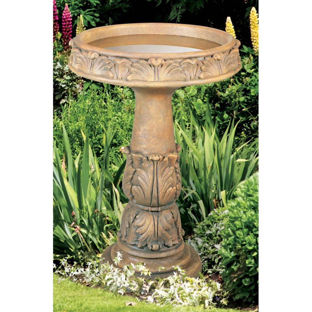 Henri Studio Grande Acanthus Birdbath | SiteOne