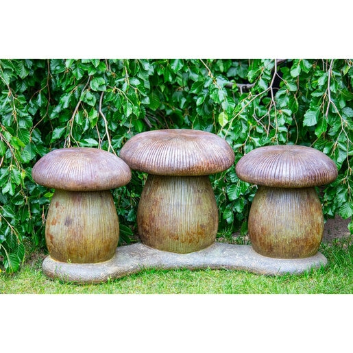 Henri Studio Three Mushroom Bench 18.5 in. x 42 in. x 20.5 in | SiteOne US