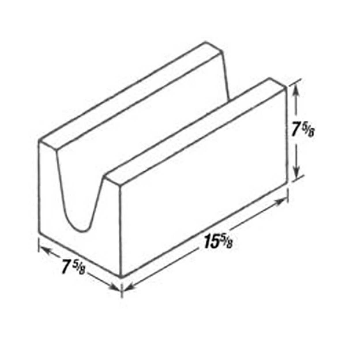 8816 Concrete Block Bond Beam Gray 8 in. x 8 in. x 16 in | SiteOne US