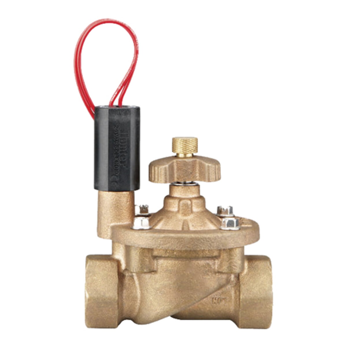 Hunter Globe Valve IBV Brass 1 in. w/ Flow Control and Filter Sentry ...