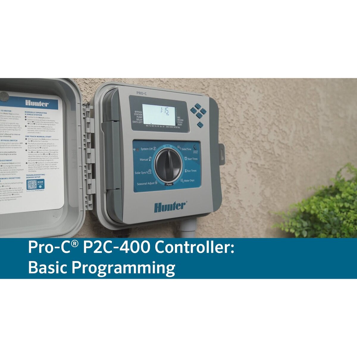 Hunter P2C Base Unit Controller Outdoor 4 Station | SiteOne US