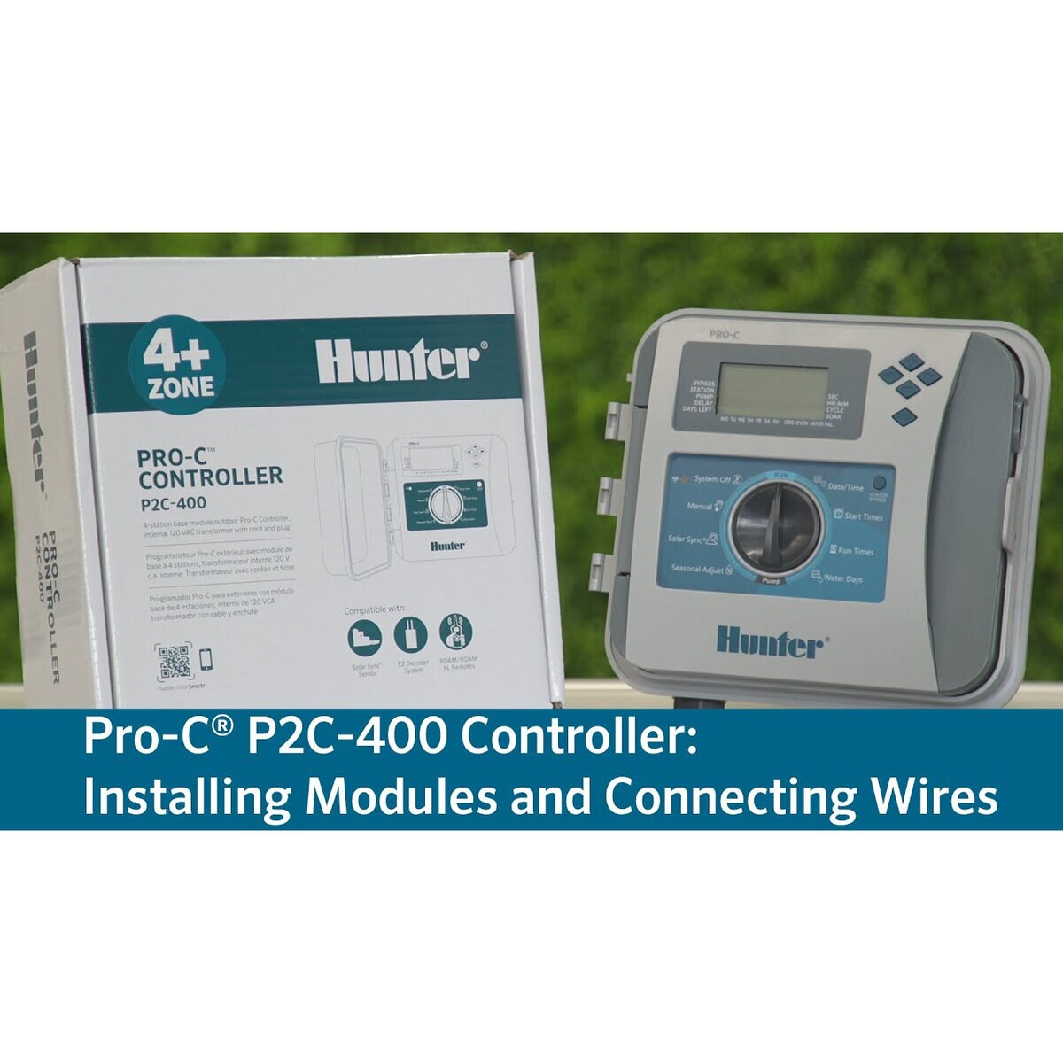 Hunter P2C Base Unit Controller Outdoor 4 Station | SiteOne US
