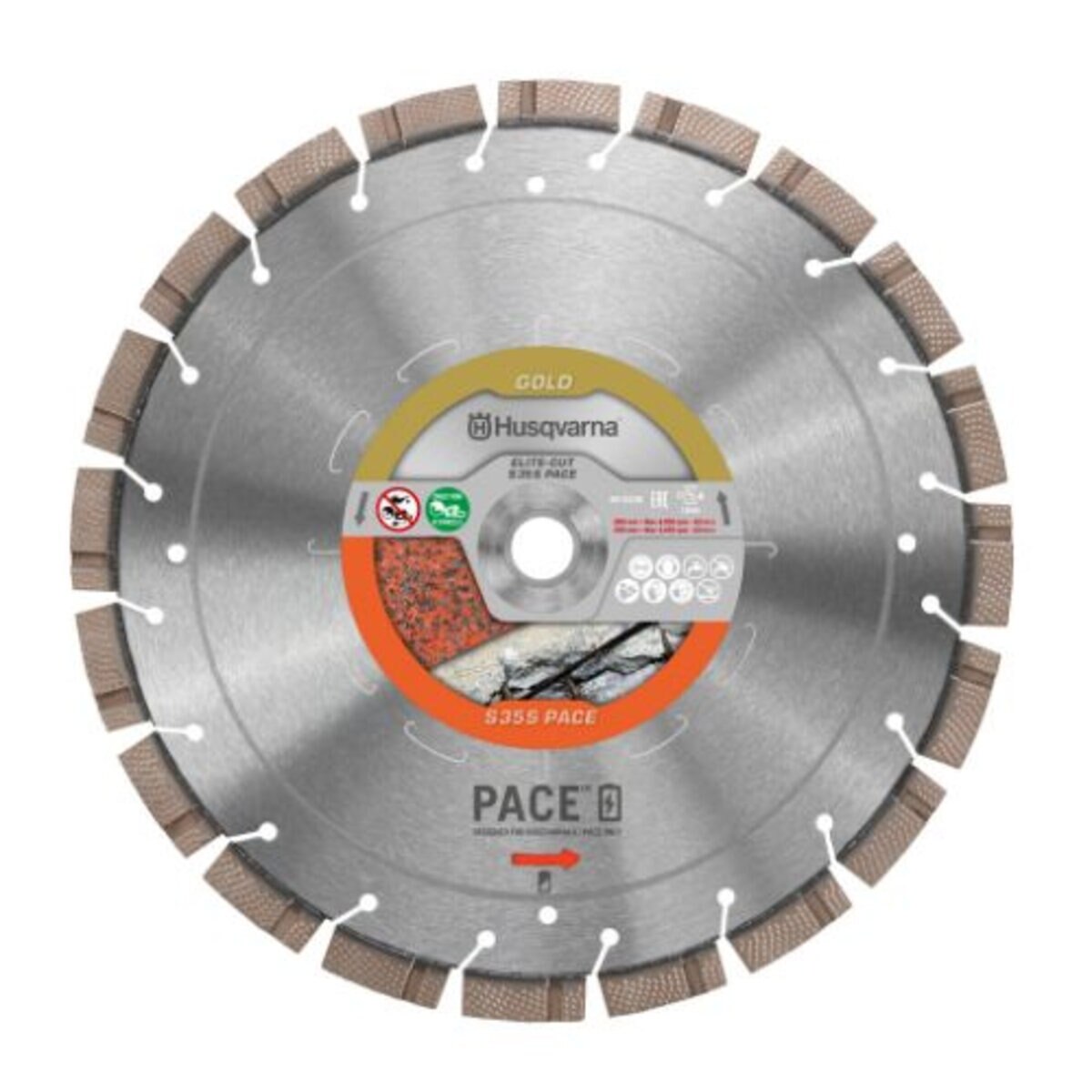 Husqvarna 14 in. 100 1 Elite-Cut S35S BAT Diamond Blade General Purpose ...