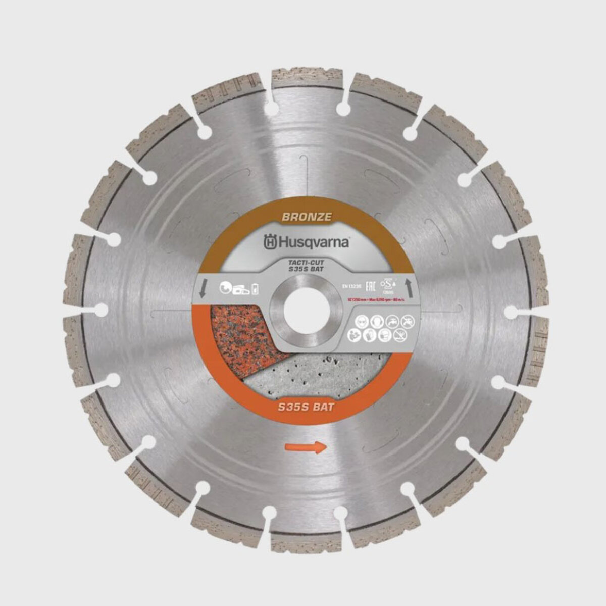 Husqvarna Tacti-Cut S35S BAT 10 in. Segmented Diamond Blade | SiteOne US
