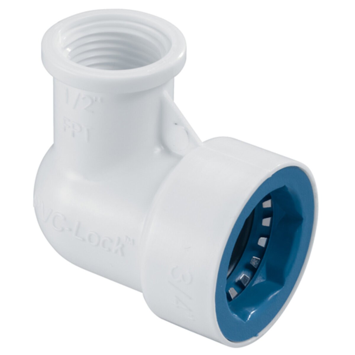 PVC-Lock 90 Degree Reducing Elbow 3/4 in. x 1/2 in. PVCL x FIPT ...
