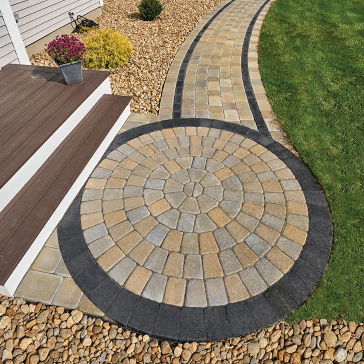 Ideal Paver Yankee Cobble Square 6cm Graphite Black (104.42 sq. ft ...