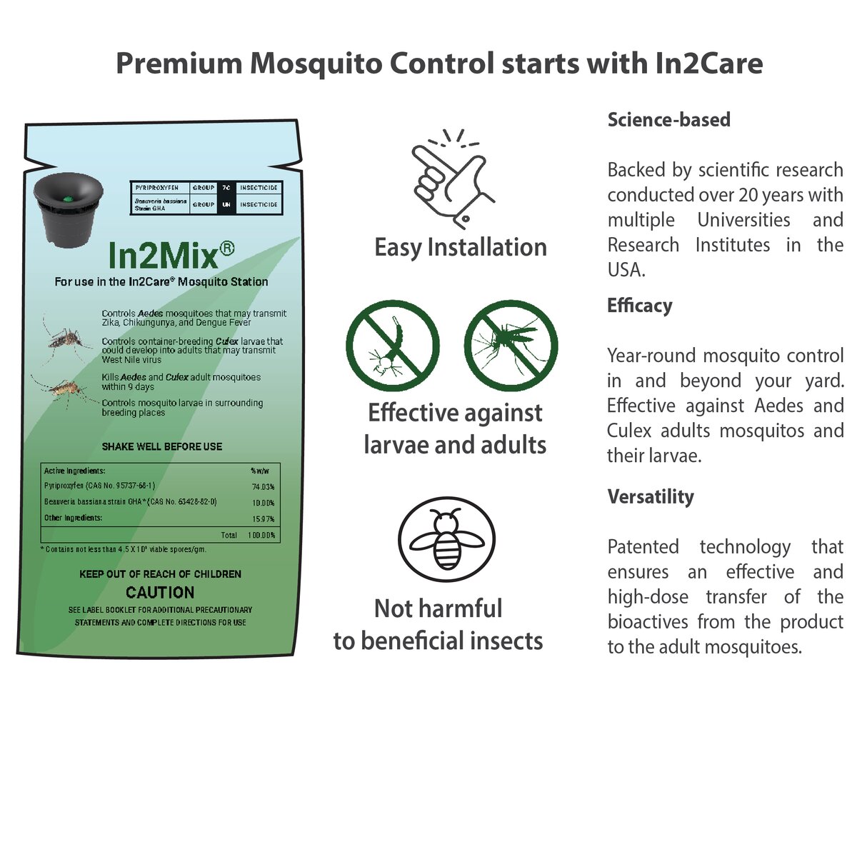 In2Care Mosquito Station In2Mix Refill Sachet (contains 25 refills ...