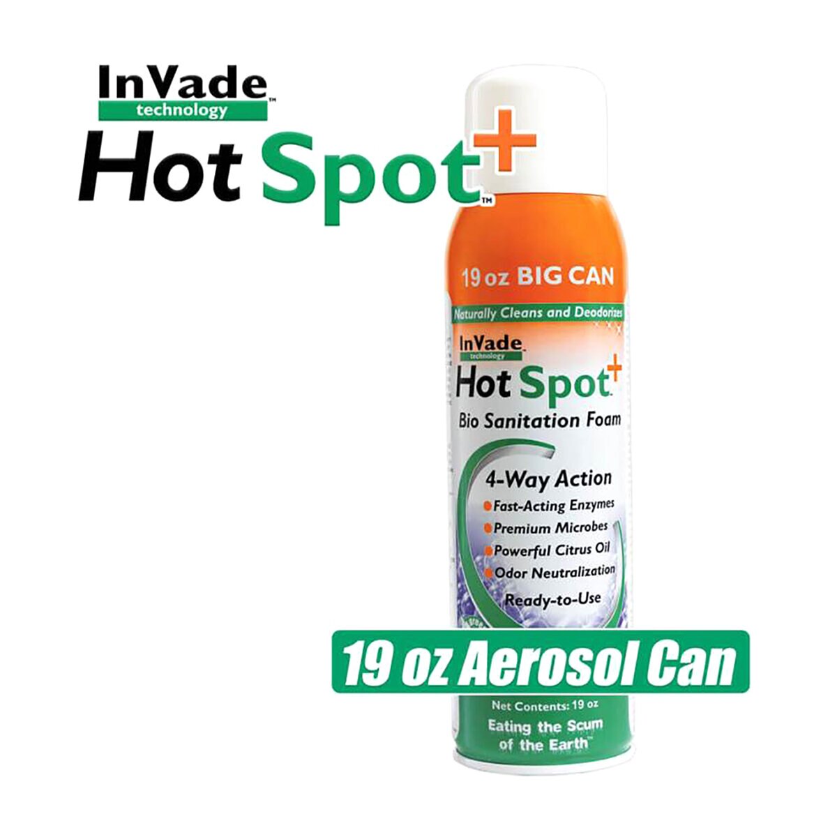 Rockwell Labs InVade Hot Spot+ Bio Sanitation Aerosol Foam 19 oz ...