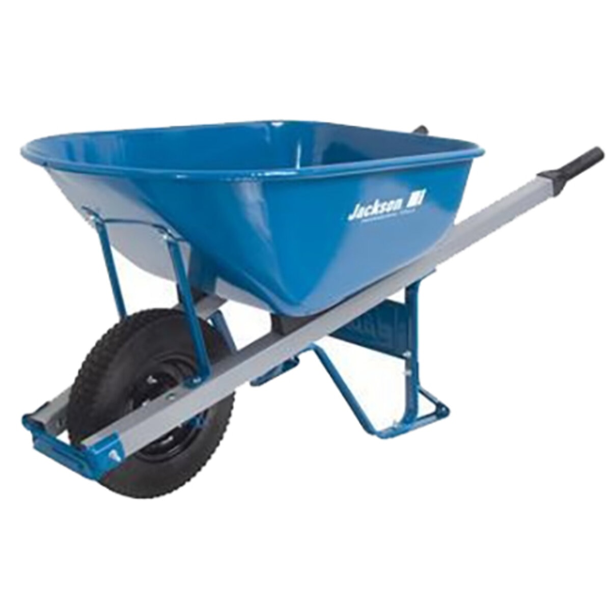 Jackson Wheelbarrow 6 cu. ft. Steel Tray Flat-Free Wheel Steel Handle ...