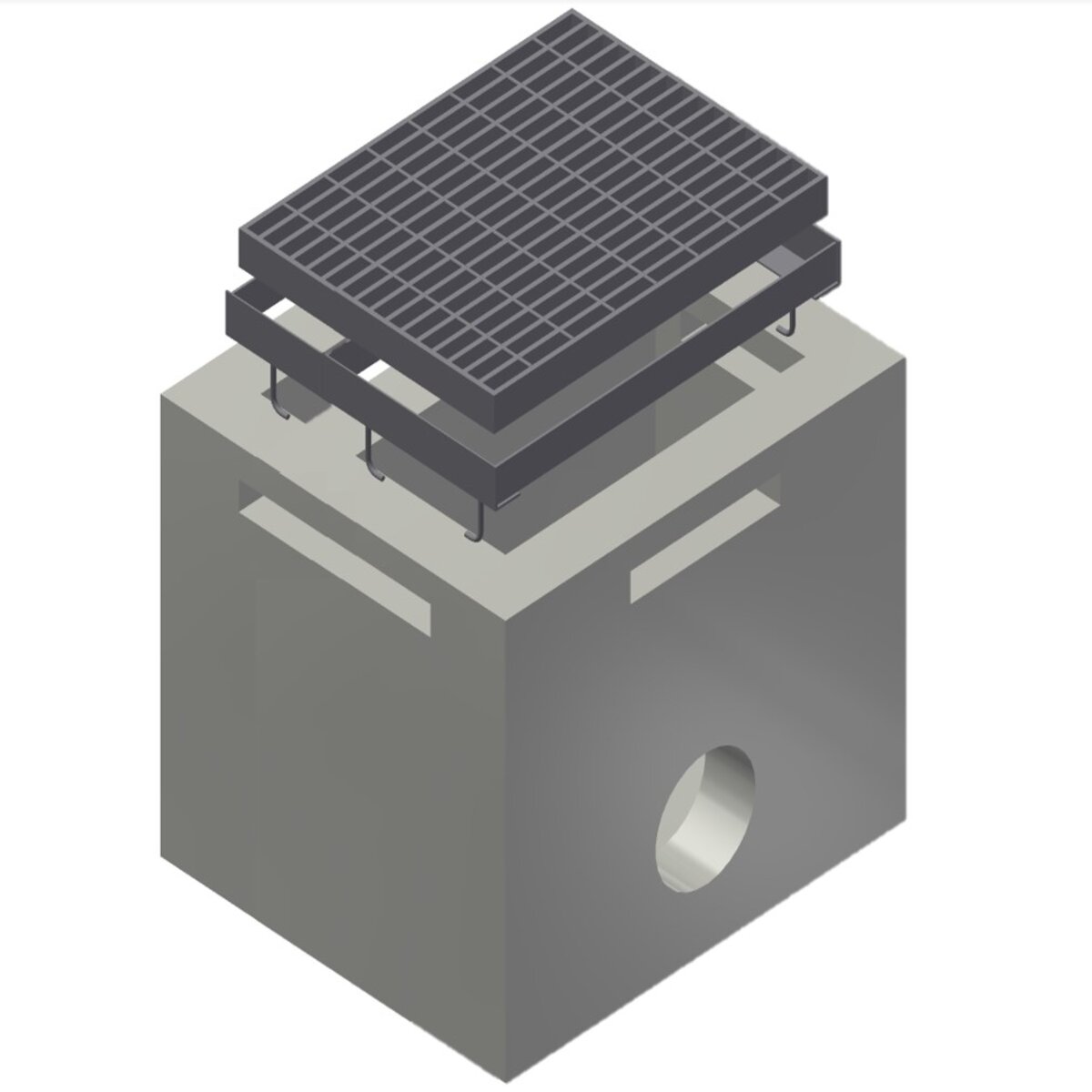 Brooks Lower Only Concrete Catch Basin No Frame 18 in. x 18 in. x 18 in ...