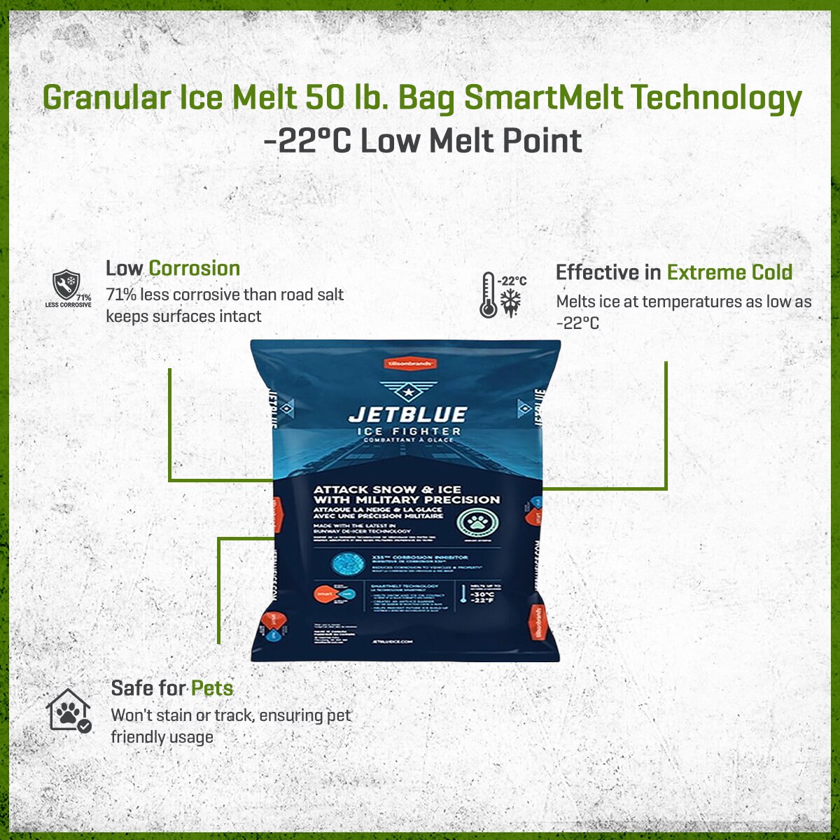 Tillson Jet Blue Granular Ice Melt 50 lb. Bag | SiteOne US