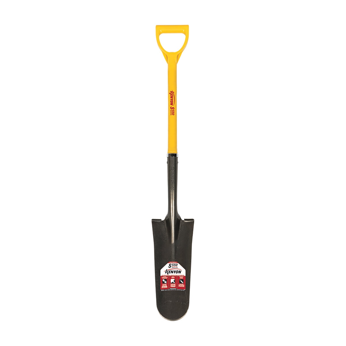 Kenyon Open Back Drain Spade 14 in. 28 in. Polymer D-Grip Handle ...
