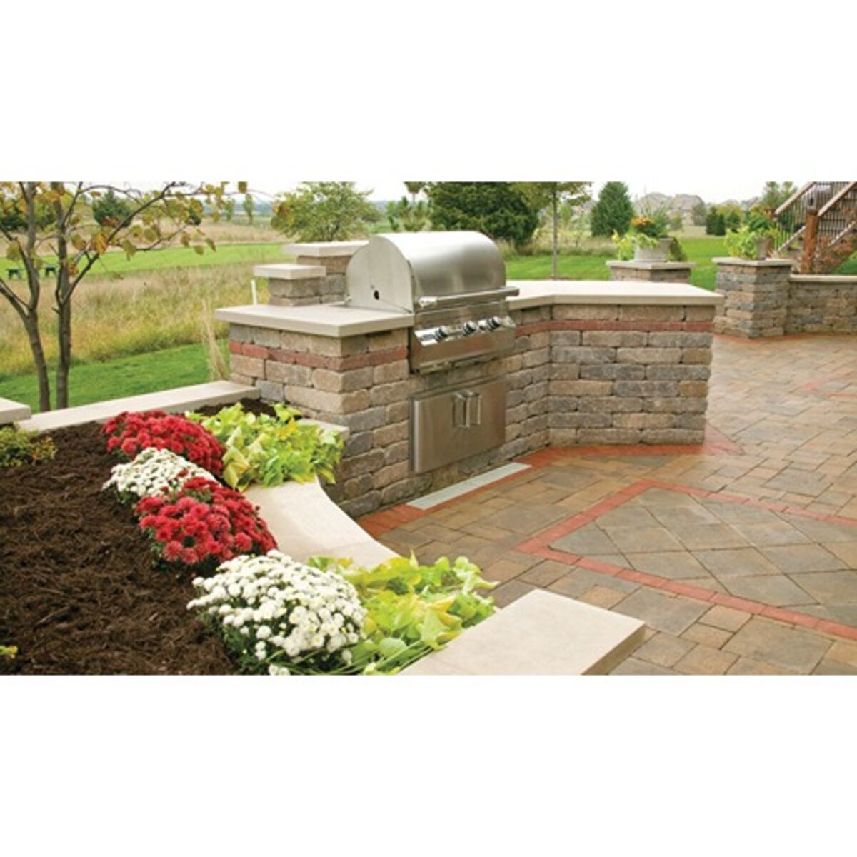 Keystone Rumbled Wall Cream Beige Charcoal 4 in. x 8 in. x 16 in. (70 ...