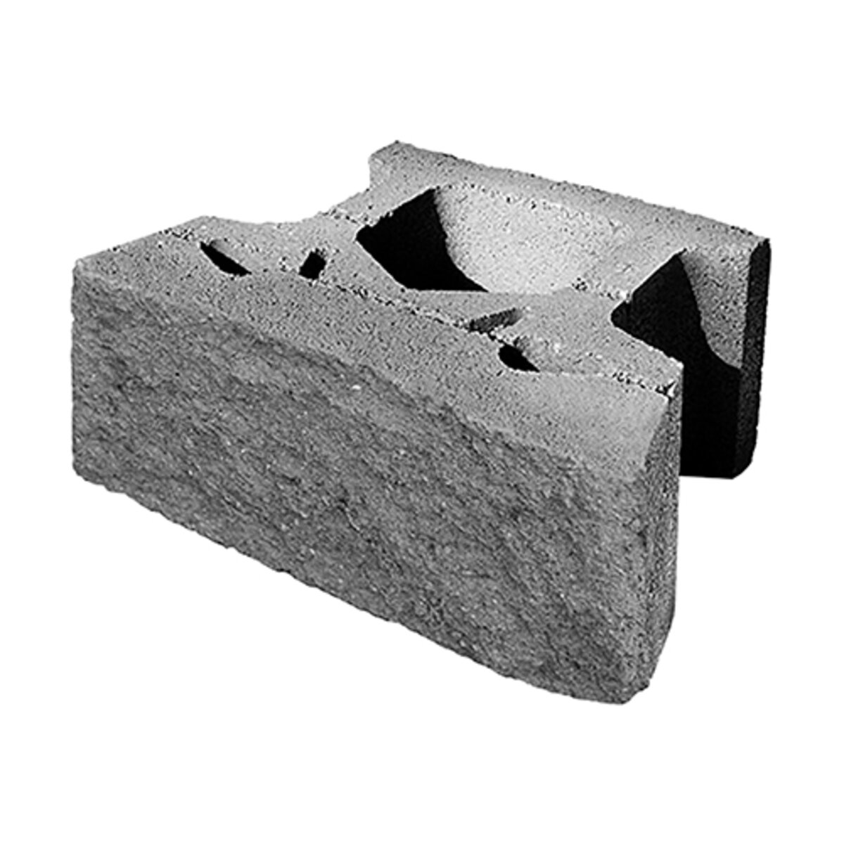 Keystone Compac III Gray Hardsplit Angled Face Wall Block 8 in. x 12 in ...