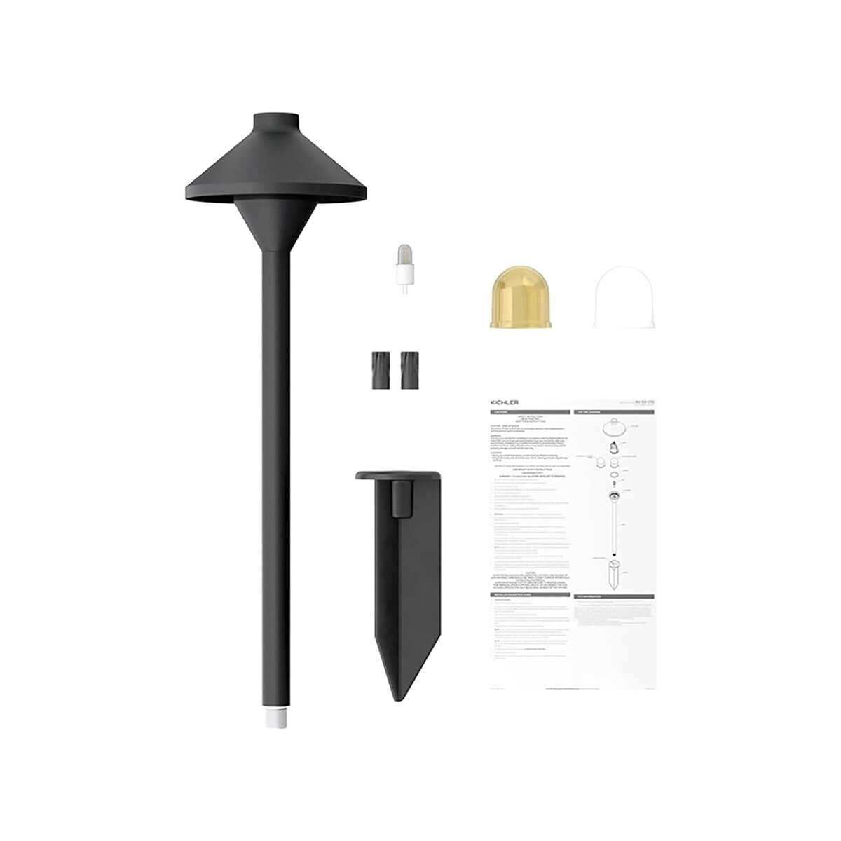 Kichler 16195 Path and Spread Light Kit Textured Black Adjustable Drop ...