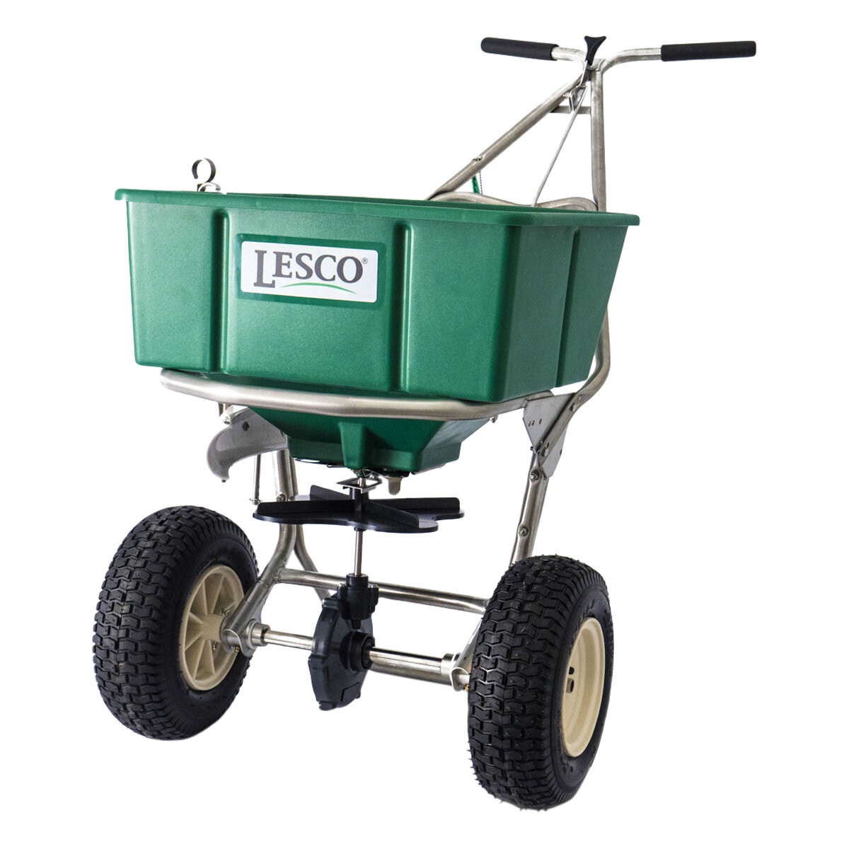 LESCO Broadcast Spreader w/ 80 lb. Capacity and Stainless Steel Frame ...