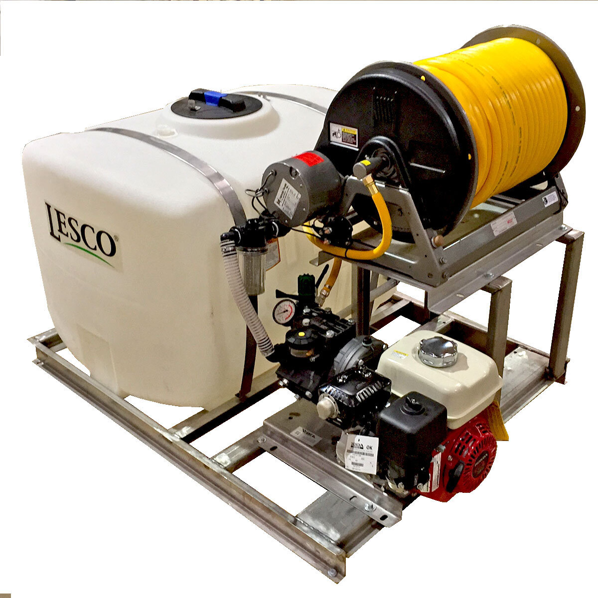 LESCO Skid 100 gal. Sprayer KA43 Diaphragm Pump Hose Reel Package Sold ...