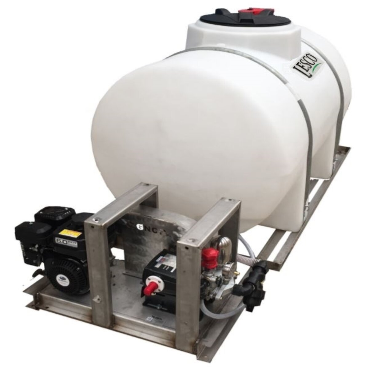 LESCO Skid 500 gal. Sprayer P550 Piston Pump Hose Reel Package Sold ...