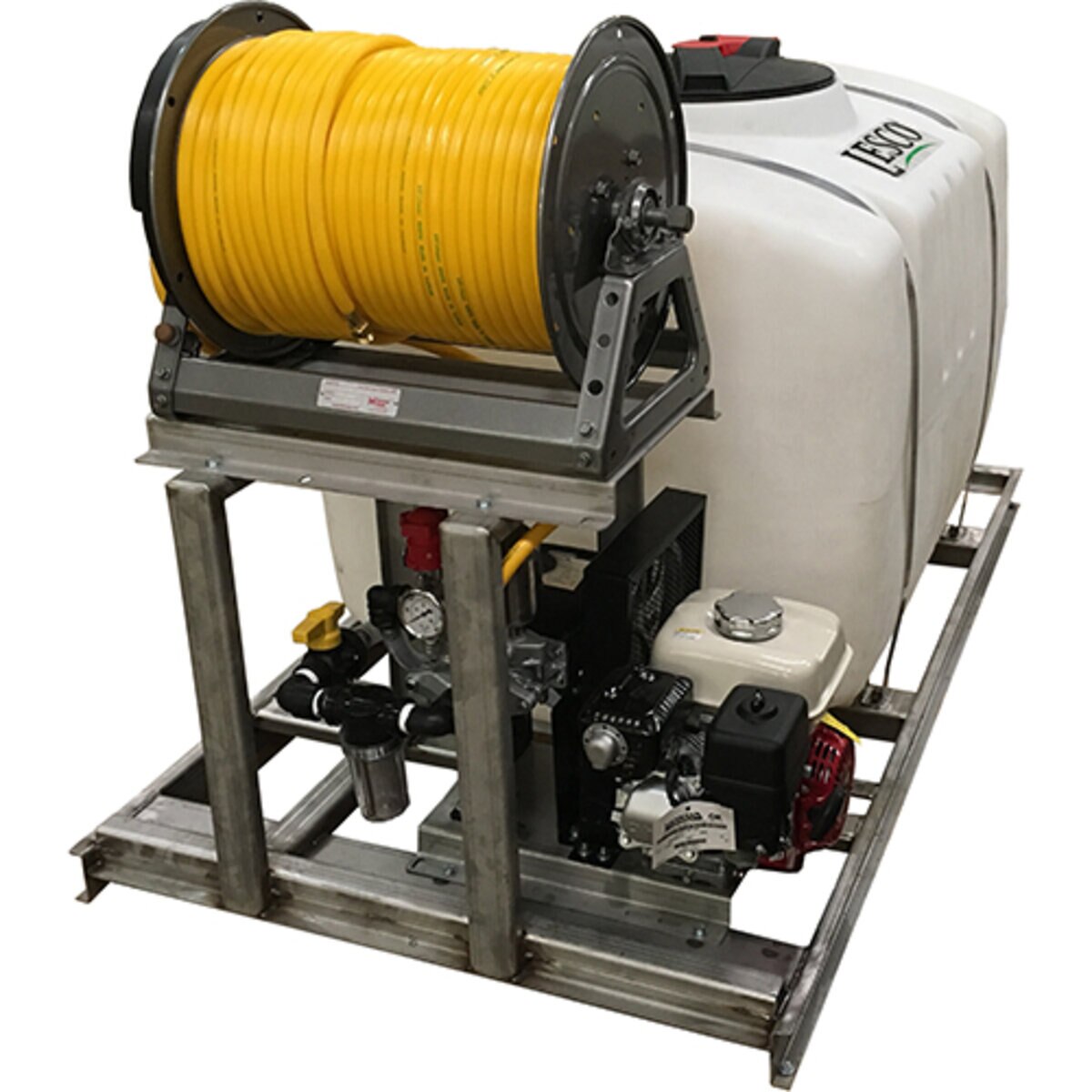 LESCO Skid 200 gal. Sprayer P530 Piston Pump 18 in. Hannay Electric ...