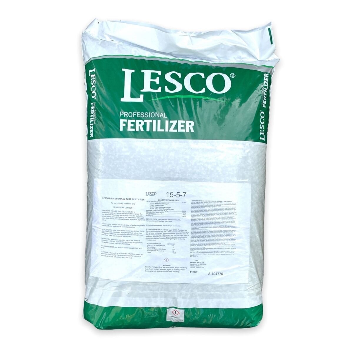 LESCO 15-5-7 7% Bio 1.82 Fe 1.72 Ca Organic Turf Granular Fertilizer 50 ...