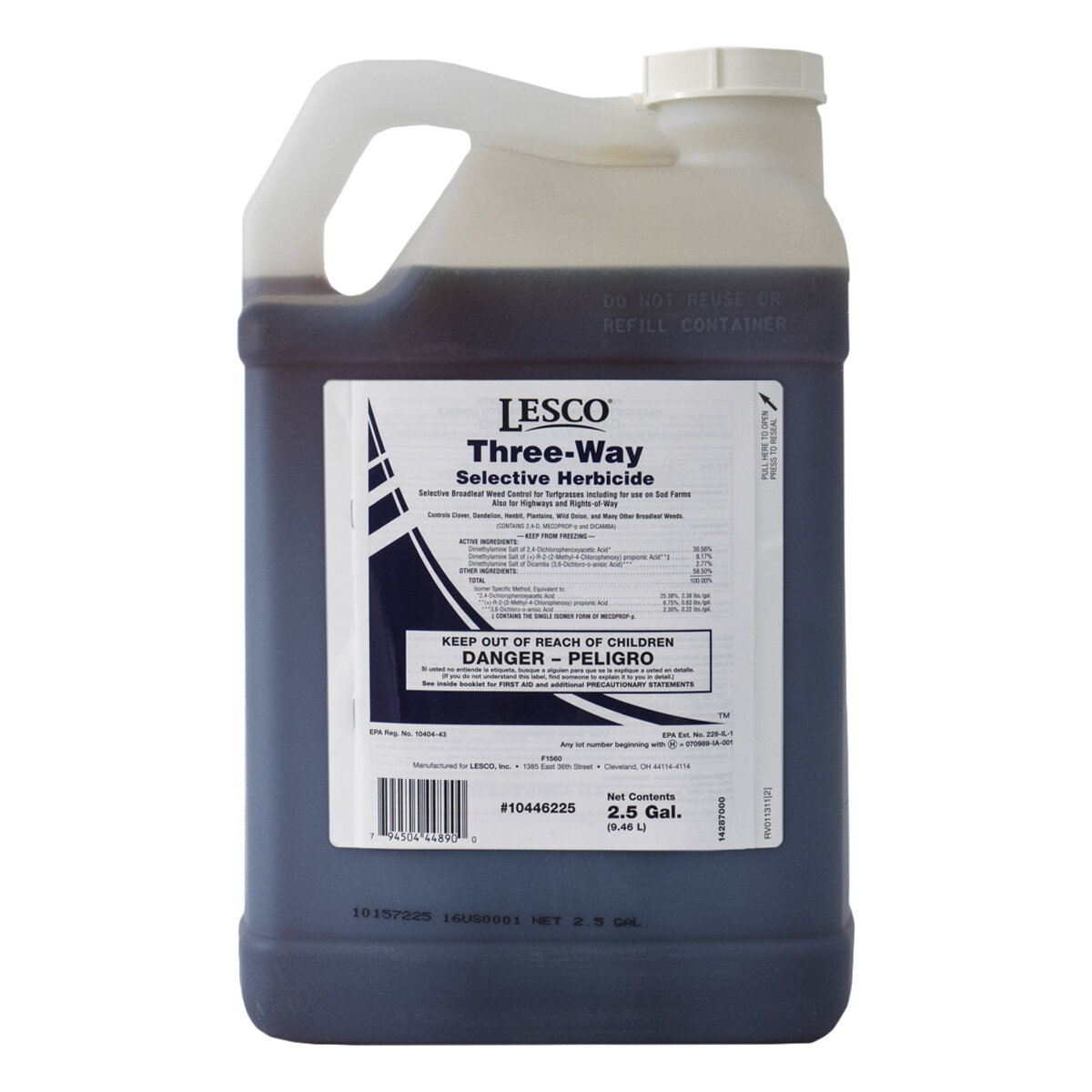 LESCO Three-Way Selective Post-Emergent Liquid Herbicide 2.5 gal. Jug ...