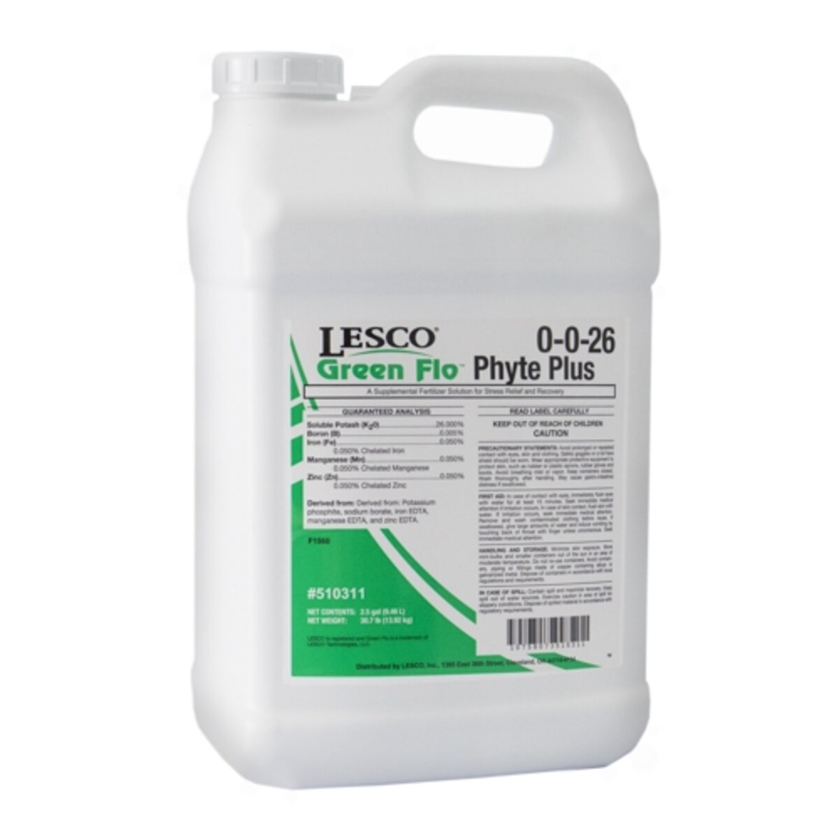 LESCO Green Flo Phyte Plus Liquid Fertilizer 0-0-26 | SiteOne US