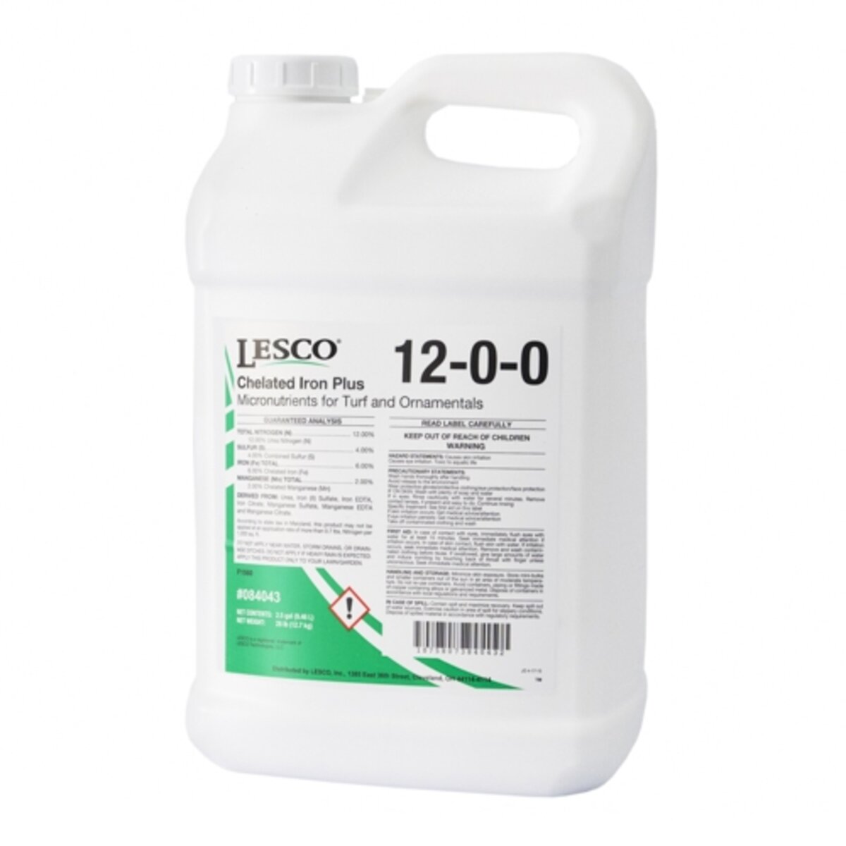 LESCO Chelated Iron Plus 12-0-0 6%Fe 2%Mn All Purpose Liquid Fertilizer ...
