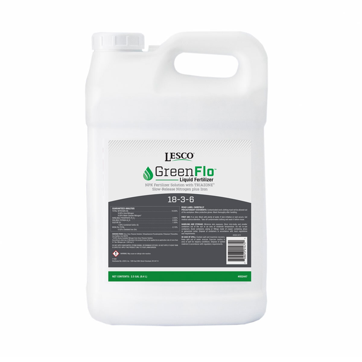 LESCO Green Flo 18-3-6 50% CRN 0.1%Fe All Purpose Liquid Fertilizer ...