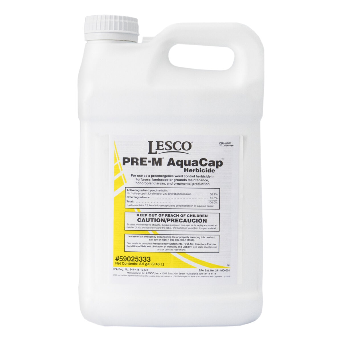 LESCO Pre-M AquaCap Pendimethalin 38.7% Pre-Emergent Liquid Herbicide 2 ...
