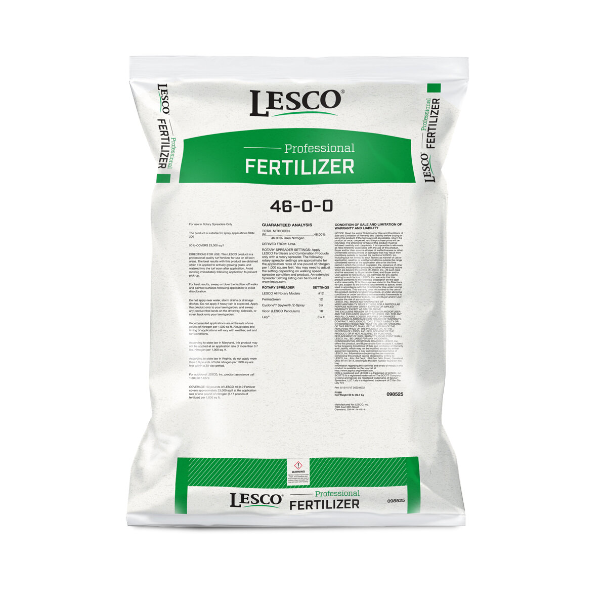 LESCO 46-0-0 AM Turfgrass Granular Fertilizer 50 lb. Bag | SiteOne US