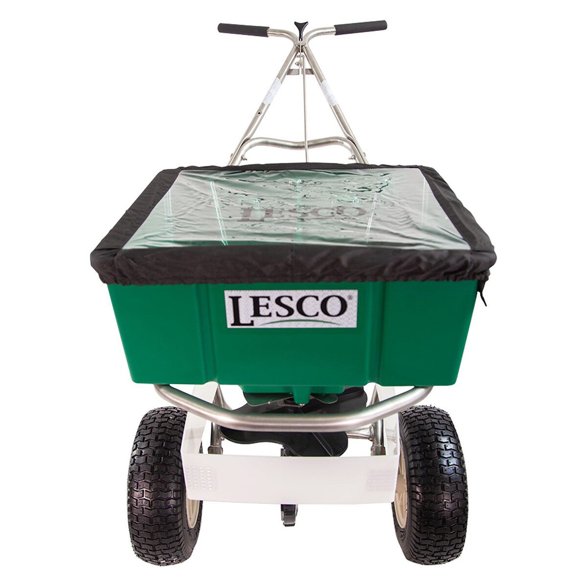 LESCO 80lb Bulk/Snow Spreader w/ Stainless Steel Frame and High-Vis ...