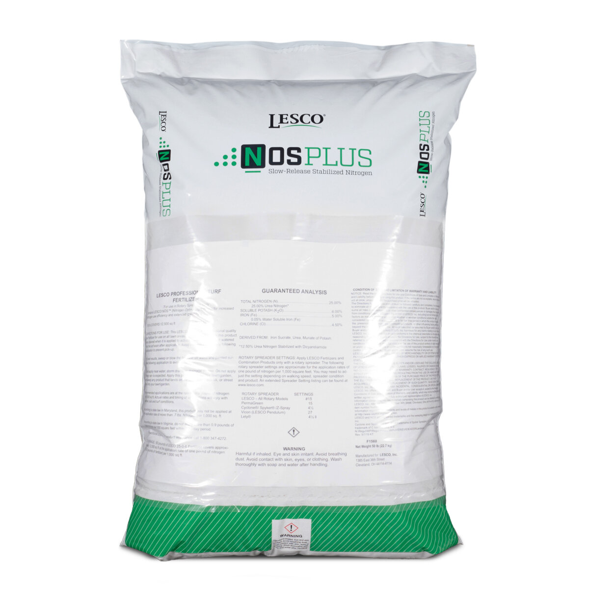 LESCO 30-5-5 80% NOS Plus 1%Fe MOP Turfgrass Granular Fertilizer 50 lb ...