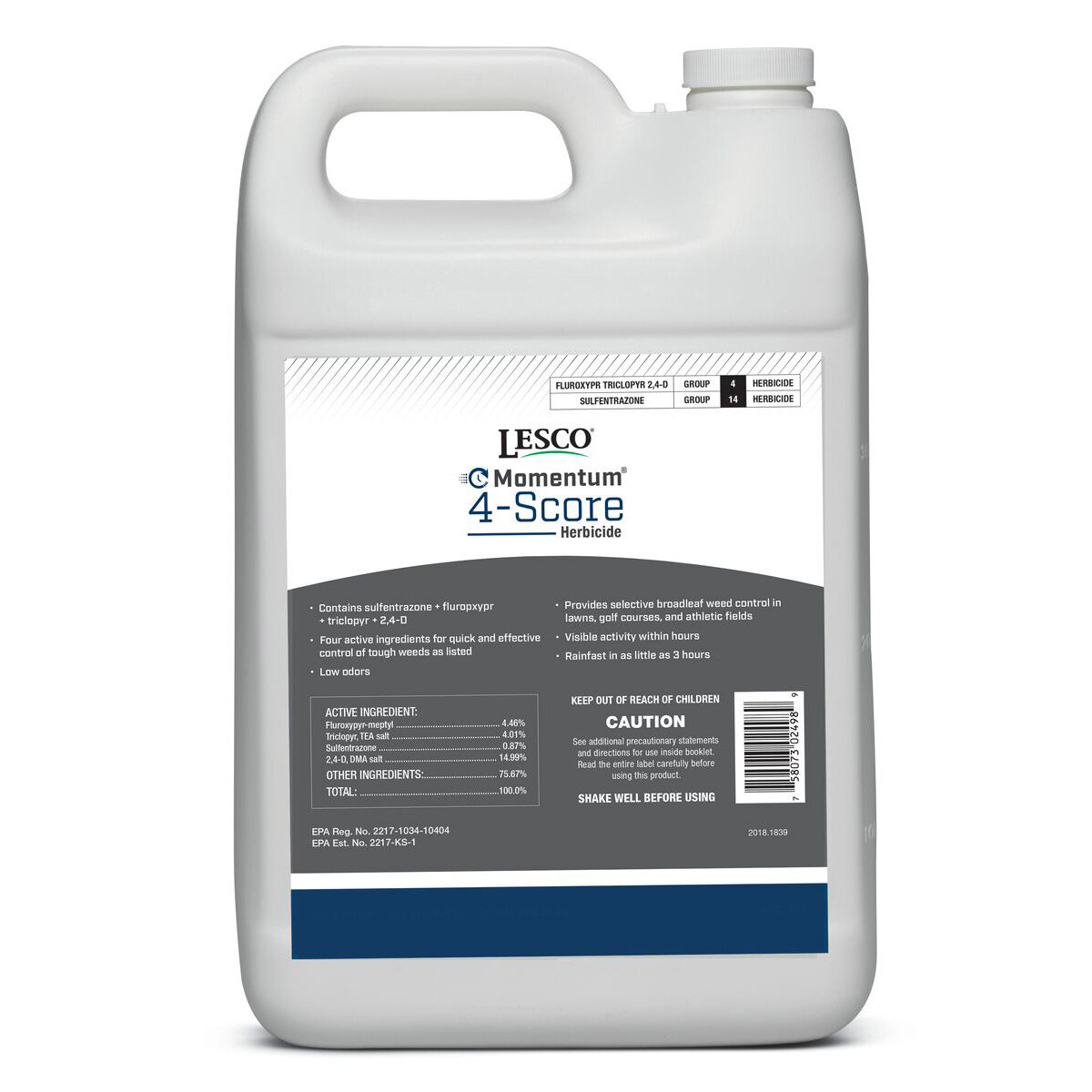 LESCO Momentum 4-Score Post Emergent Liquid Herbicide 2.5 gal. Jug ...