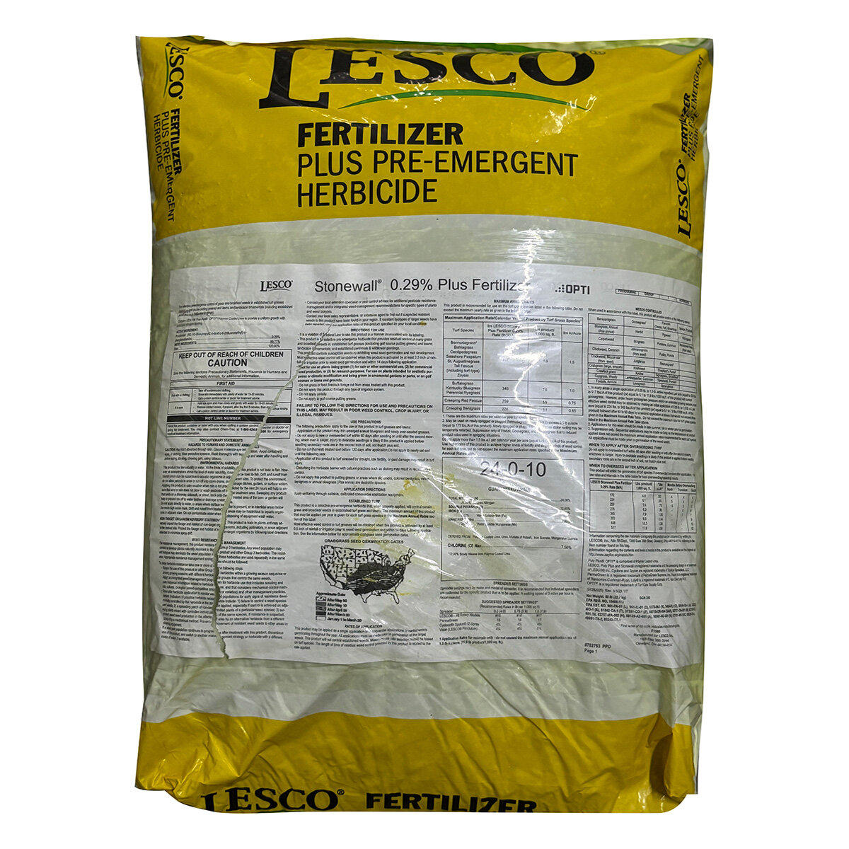 LESCO Stonewall 0.29% 24-0-10 50%OPTI45 2Fe 2Mn Pre-Emergent Herbicide ...
