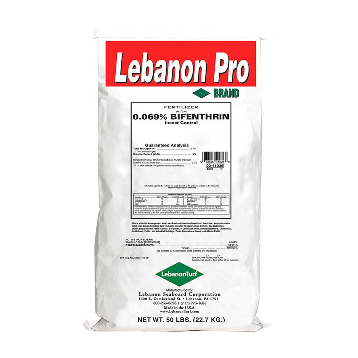 Lebanon Pro Bifenthrin 0.069% 8-0-0 20%PCU Insecticide Plus Fertilizer ...