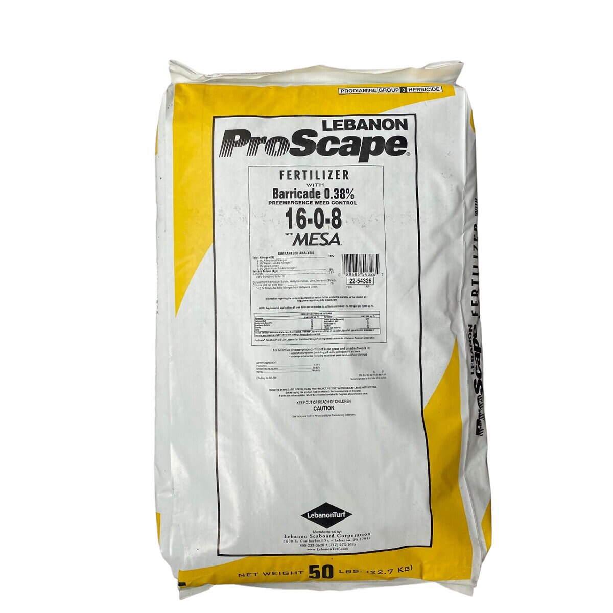 Lebanon ProScape 16-0-8 0.38% Barricade 43% MESA Pre-Emergent Granular ...