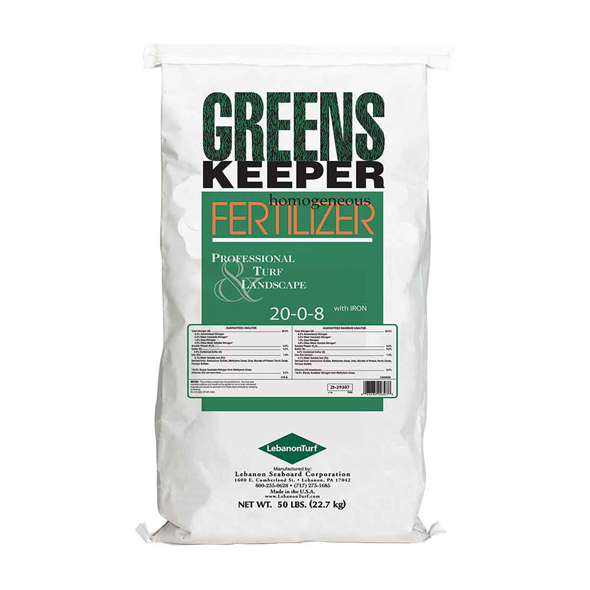 Lebanon Greenskeeper Fertilizer 0.5 SRN 20-0-8 | SiteOne US