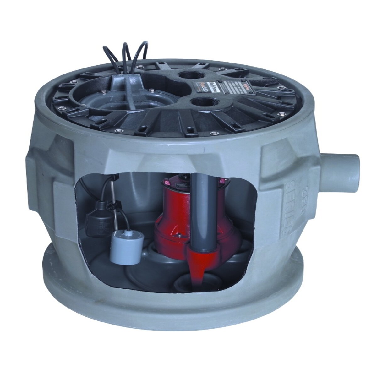 Liberty Pro380 Sewage Pump System 115V 4/10 HP w/ 24 in. Dia. X 24 in ...