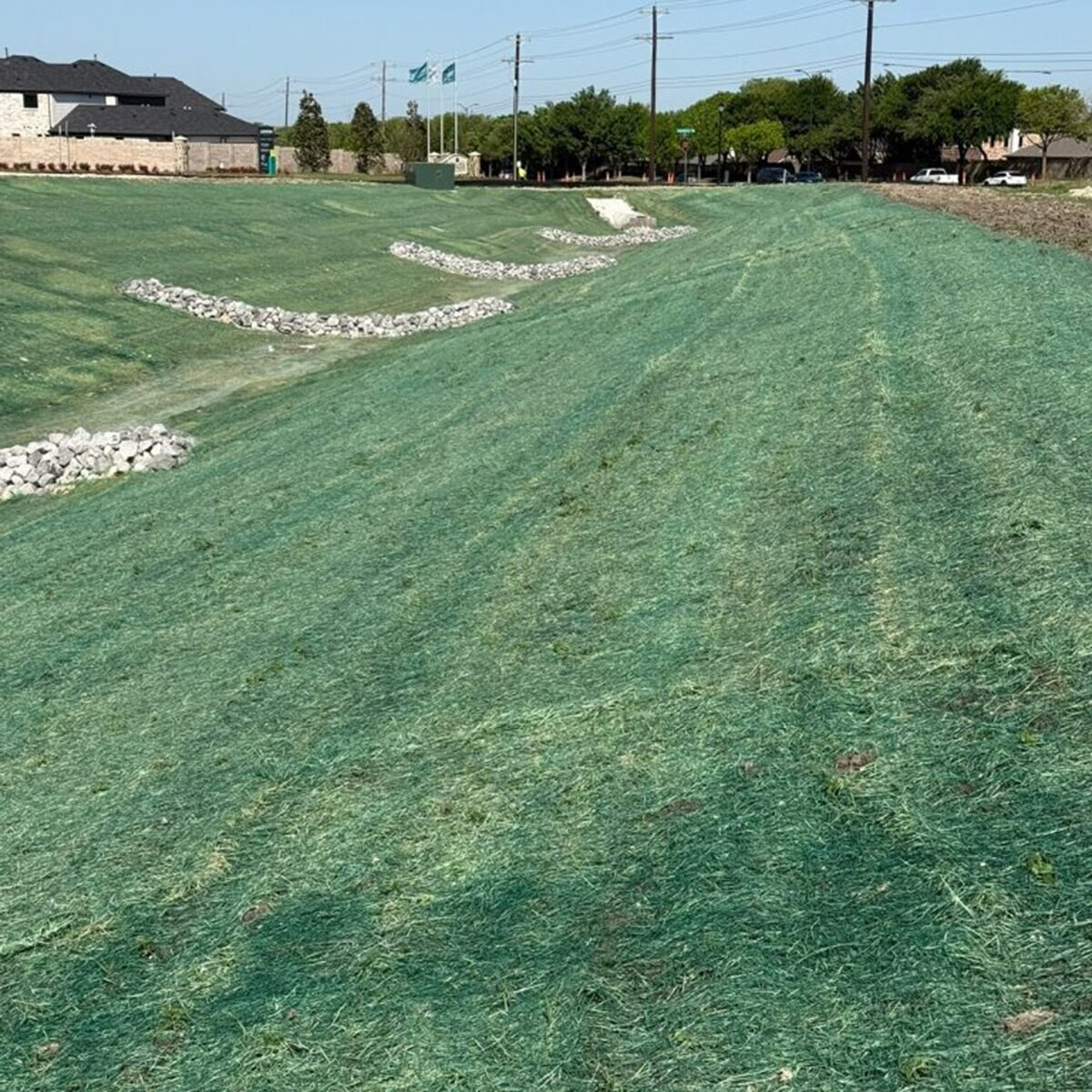 MKB Erosion Tech 12 oz. Poly Turf Reinforcement Mat Double Net 8 ft. x ...
