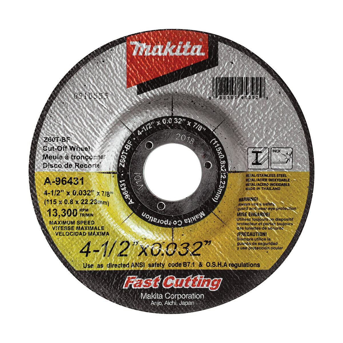 Makita Ultra-Thin Cut-off Wheel 4-1/2 in. x 7/8 in. x 0.032 in | SiteOne